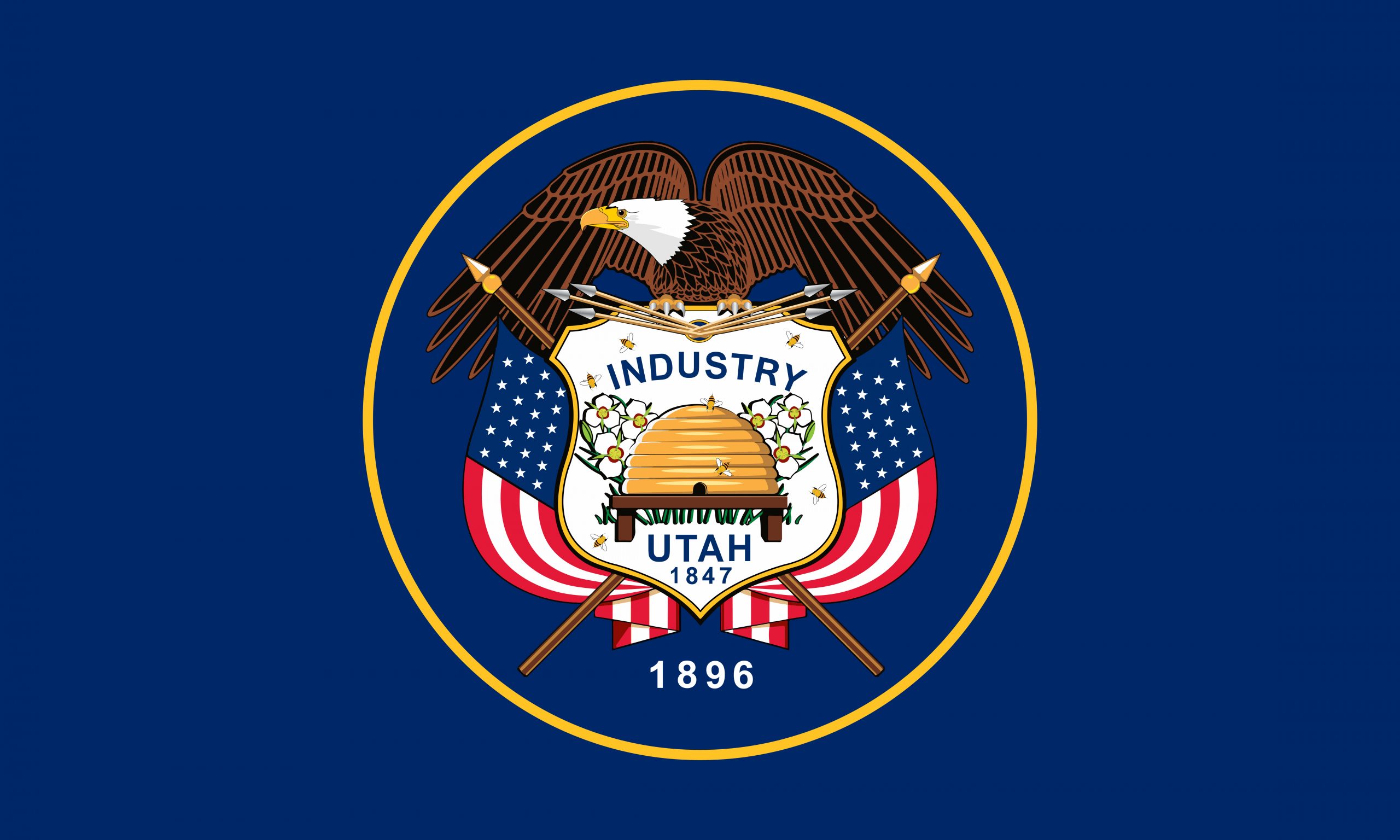 Utah Flag Coloring Page – State Flag Drawing – Flags Web
