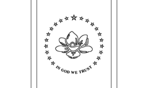 Mississippi Flag Coloring Page – State Flag Drawing – Flags Web